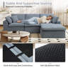 Latitude Run® Comfy L Shaped Sectional Modular Cloud Sofa with Ottoman ...