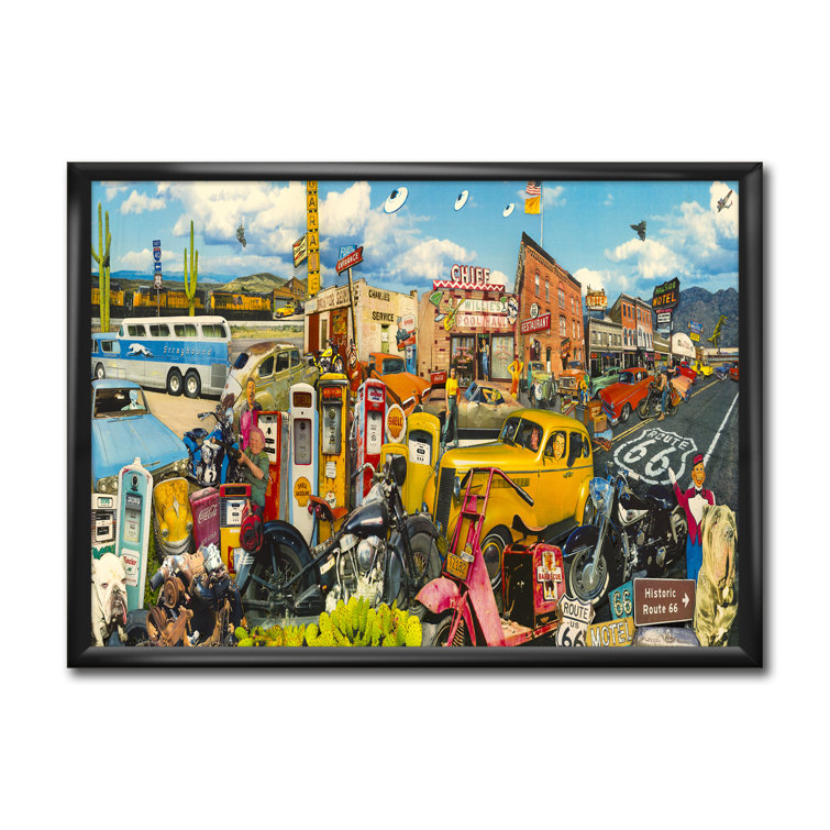 Bless international 'Route 66 MidWest Roadside Collage' - Picture Frame ...
