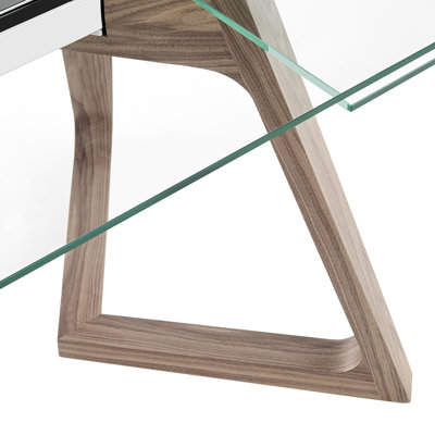 AllModern Breck Extendable Glass Dining Table | Wayfair