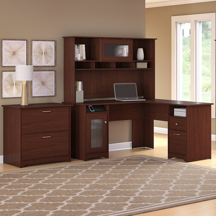 Kathy Ireland Home by Bush Furniture Configurable L-Shaped Computer ...