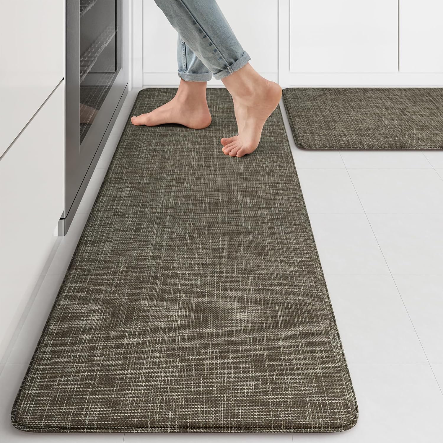 One Allium Way Kitchen Mats Cushioned Anti Fatigue , Padded Kitchen ...
