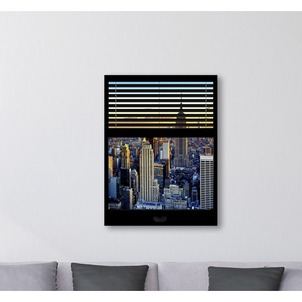 Trademark Art Window View NYC Sunset 6 On Canvas by Philippe Hugonnard ...