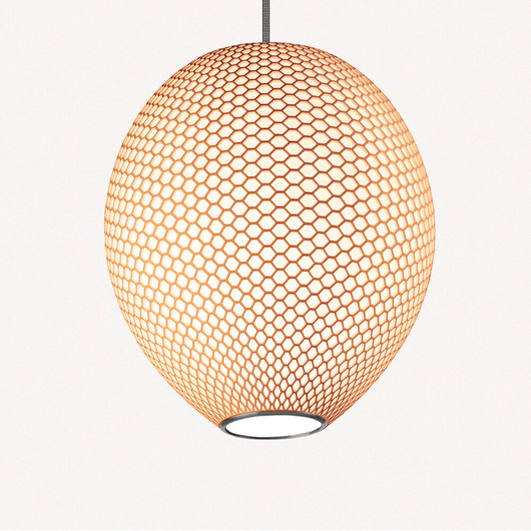 Ayus Design 30cm H Plastic Oval Pendant Shade ( Clip On ) | Wayfair.co.uk