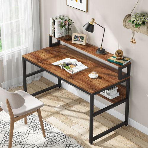 Inbox Zero Metal Base Computer Desk & Reviews | Wayfair
