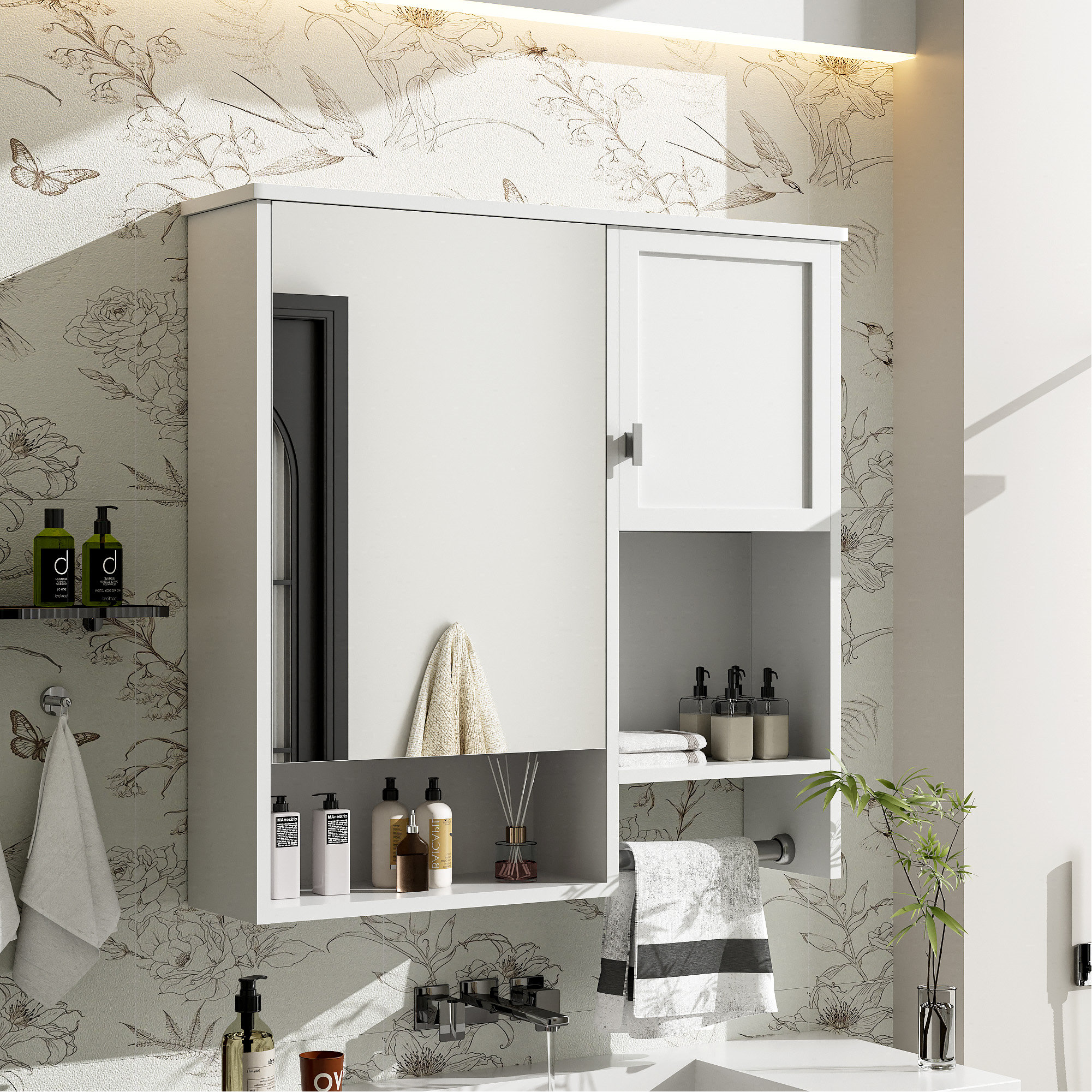 Corrigan Studio® Wall Mounted Bathroom Cabinet, Bathroom Storage ...