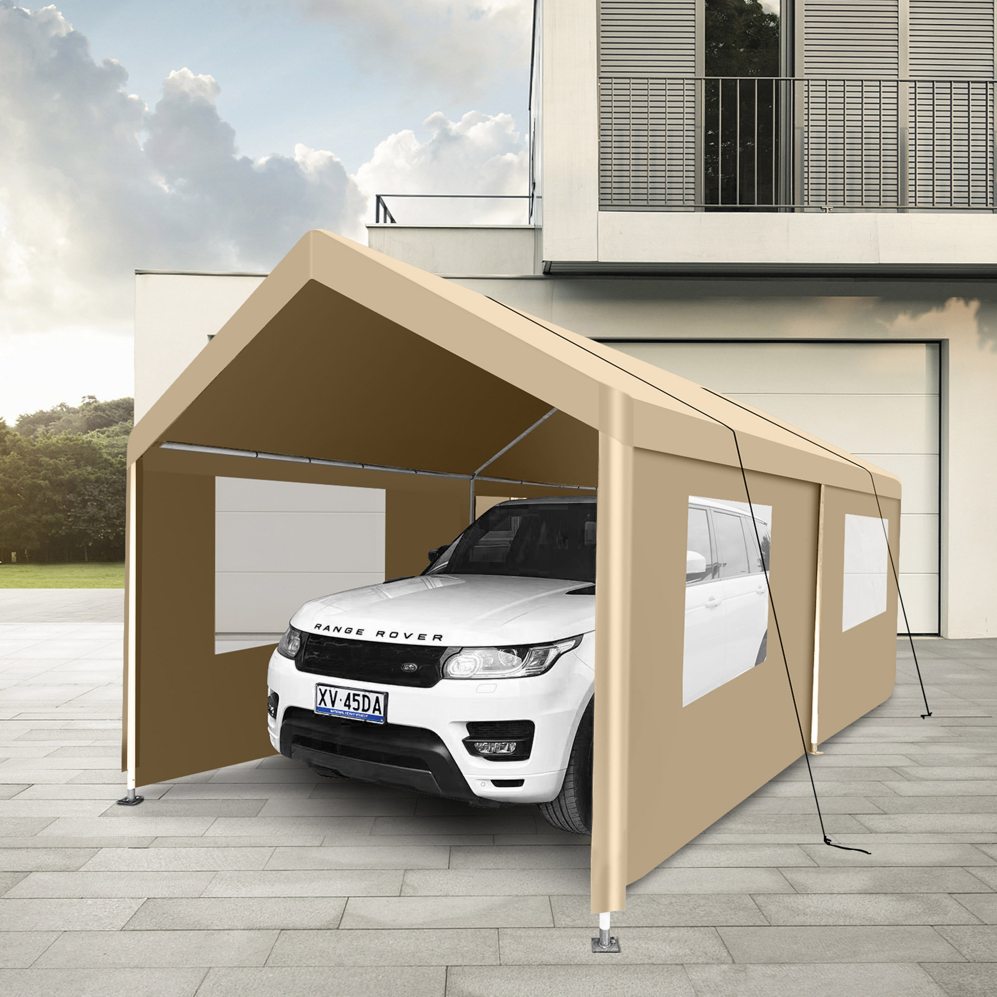 BVNECXP Carport, Heavy Duty Portable Carport Garage Tent For Outdoor ...