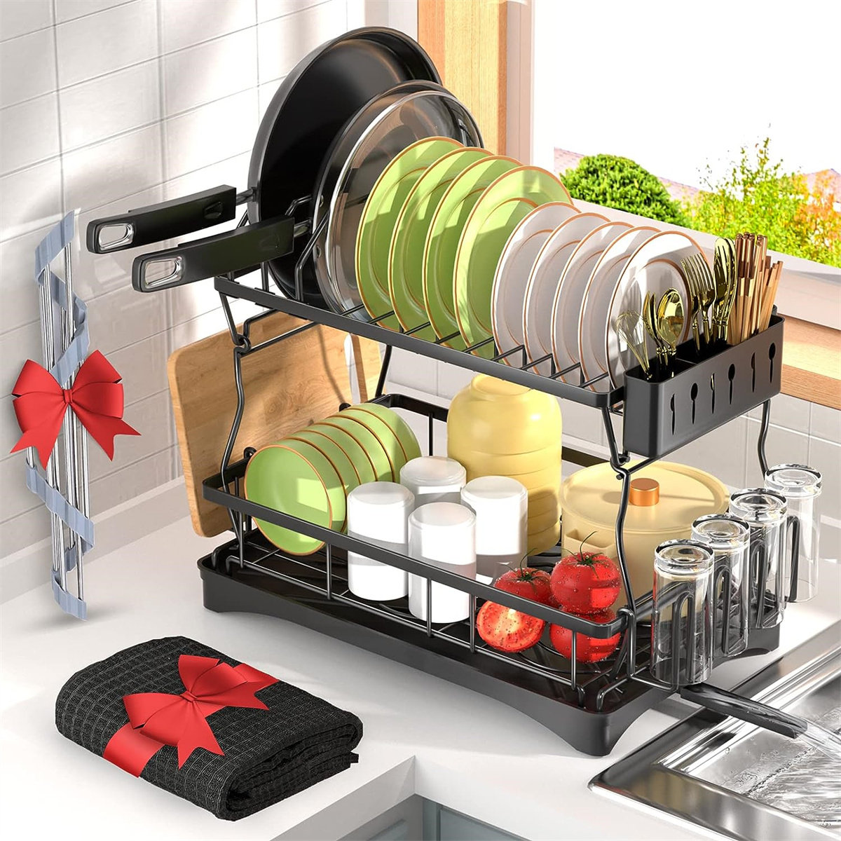 YITAHOME Adjustable Stainless Steel Dish Rack | Wayfair
