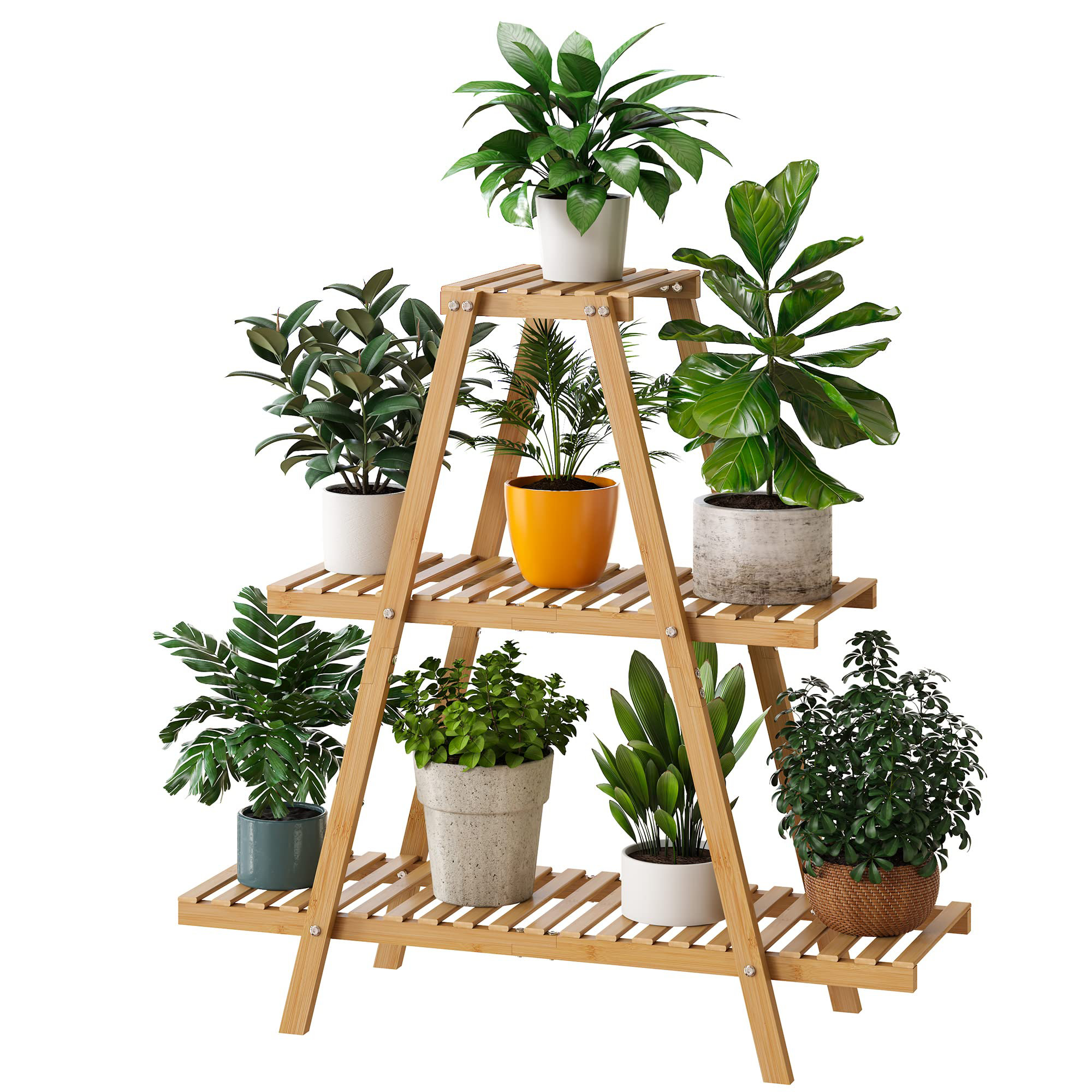 Winston Porter Plant Stand Indoor, Outdoor bamboo Plant Stands for ...