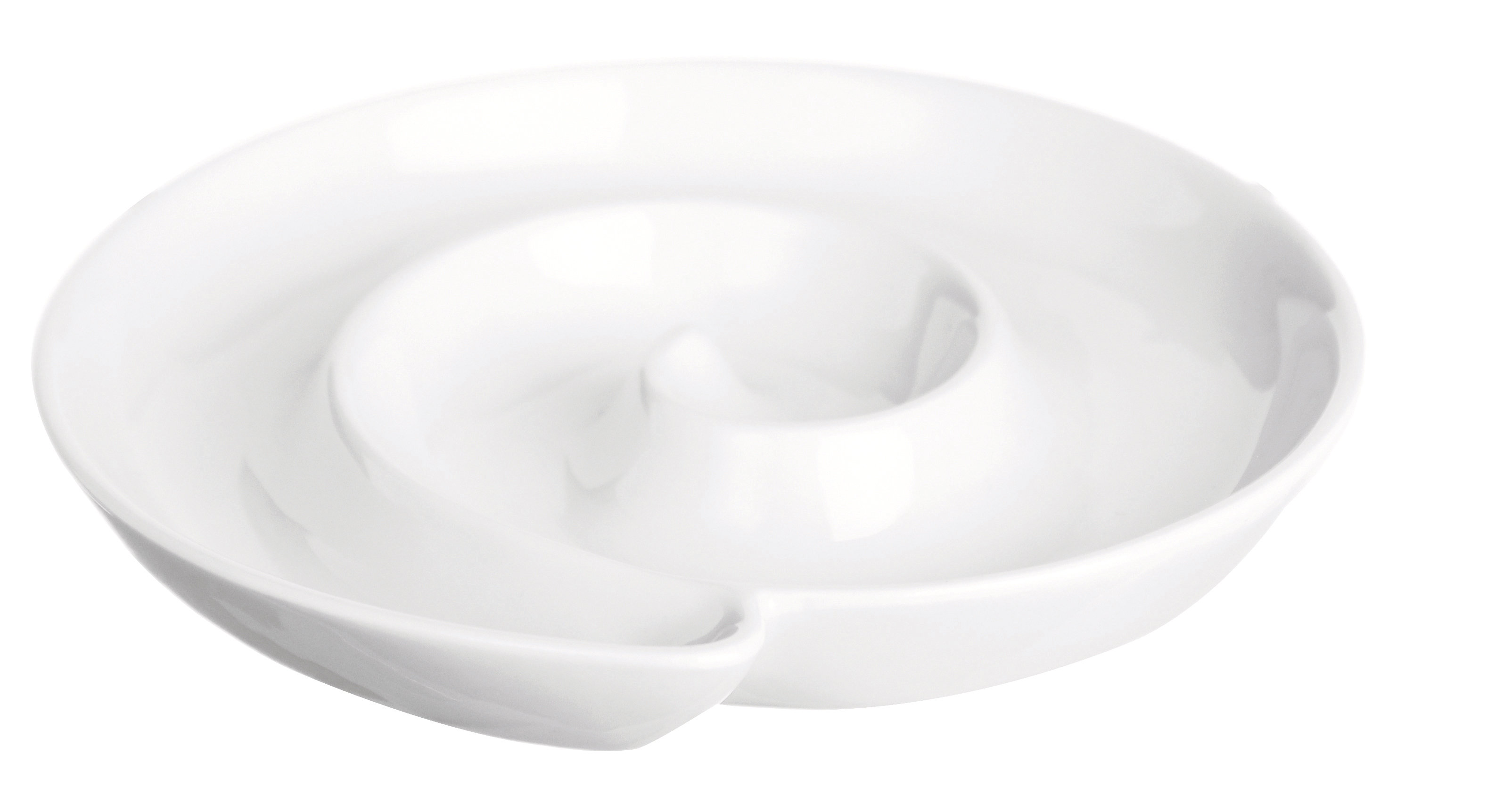 17 Stories White Home Spiral Service Dish 18X8 Cm | Wayfair.co.uk