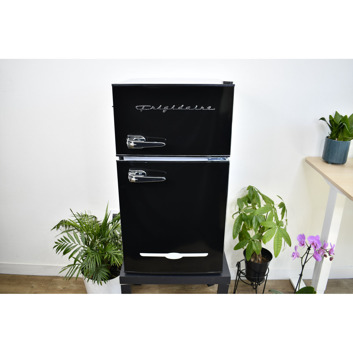 FRIGIDAIRE Retro 2-Door Compact Fridge Freezer Combo, 3.1 Cu. Ft ...