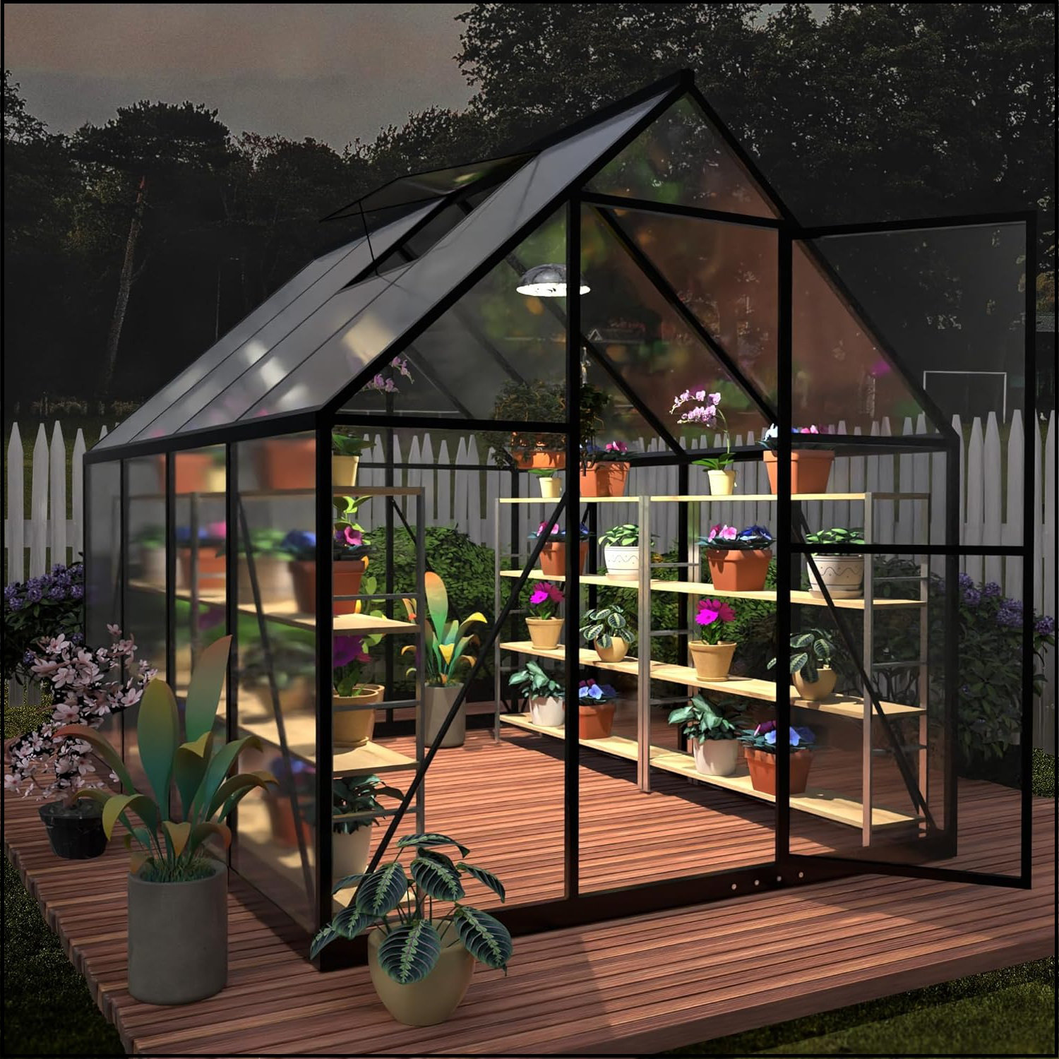 babevy 6 X 8 Ft Polycarbonate Greenhouse, Winter Greenhouses For ...
