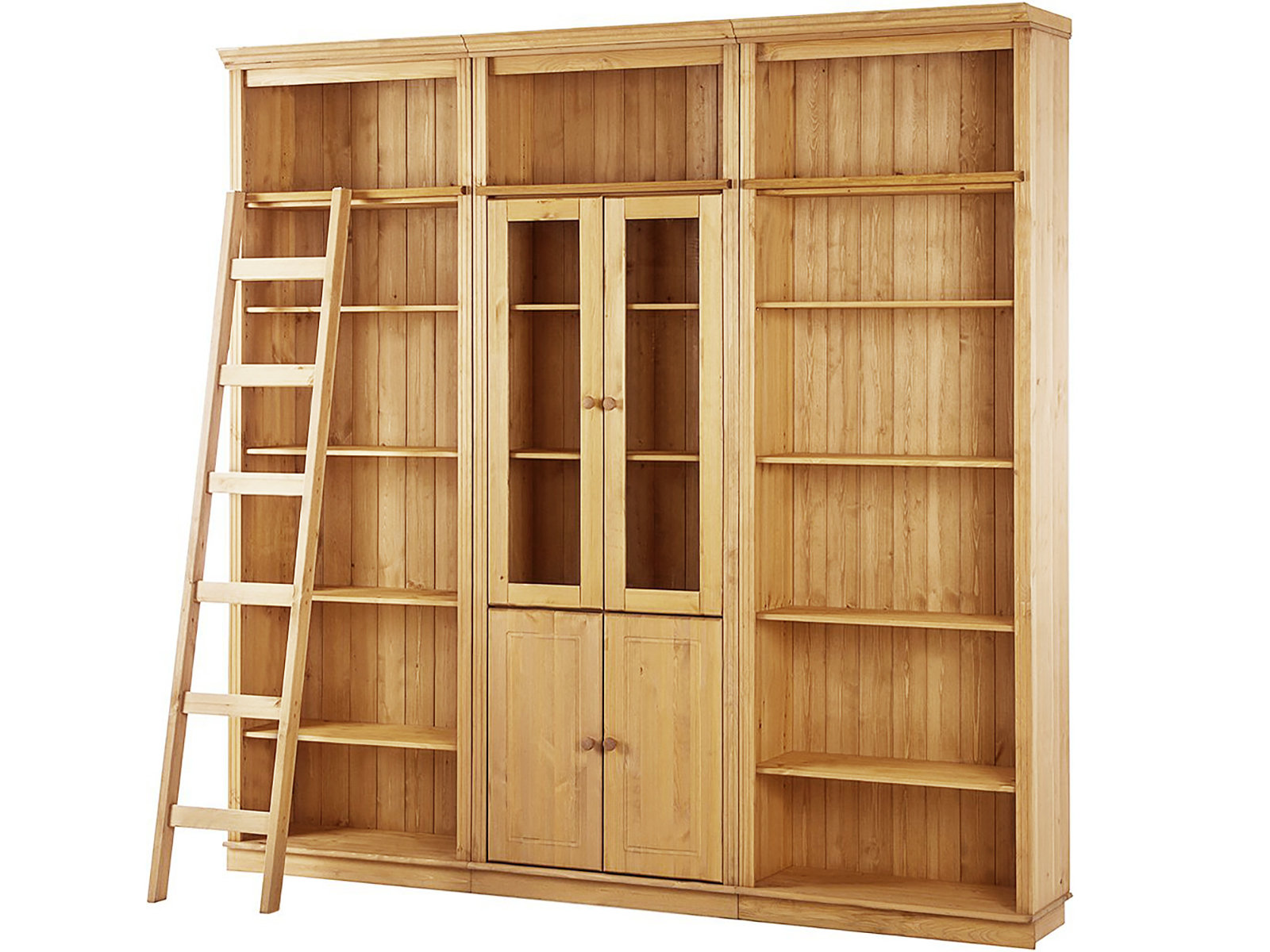Rosalind Wheeler Delbis 223cm H x 222cm W Library Bookcase Bookcase ...