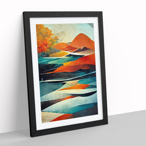 Metro Lane Meadow Landscape Abstract No.2 - Picture Frame Graphic Art ...