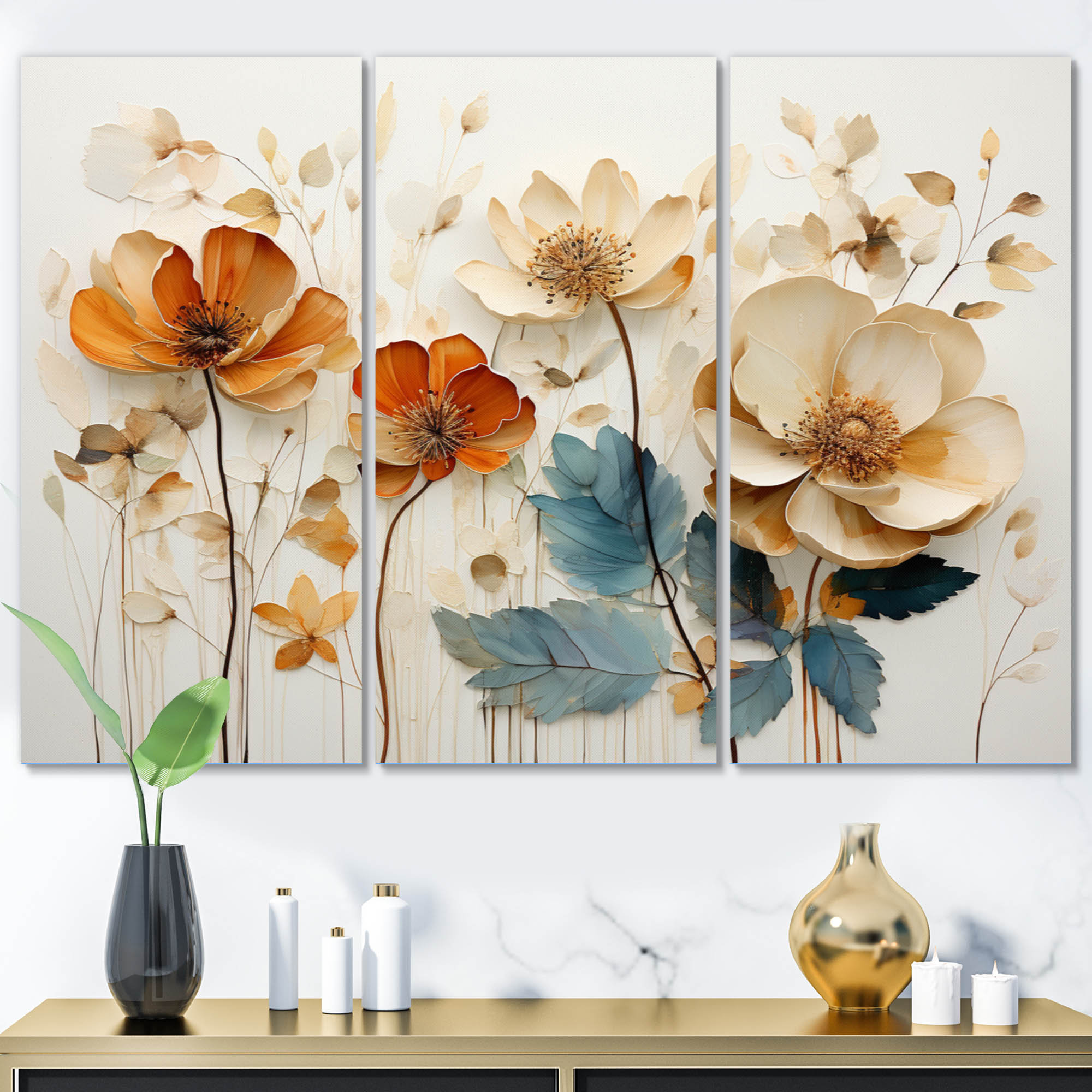 Winston Porter Yellow Botanical Collage II - Abstract Botanicals Wall ...