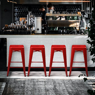 Red Counter Height Bar Stools You'll Love | Wayfair