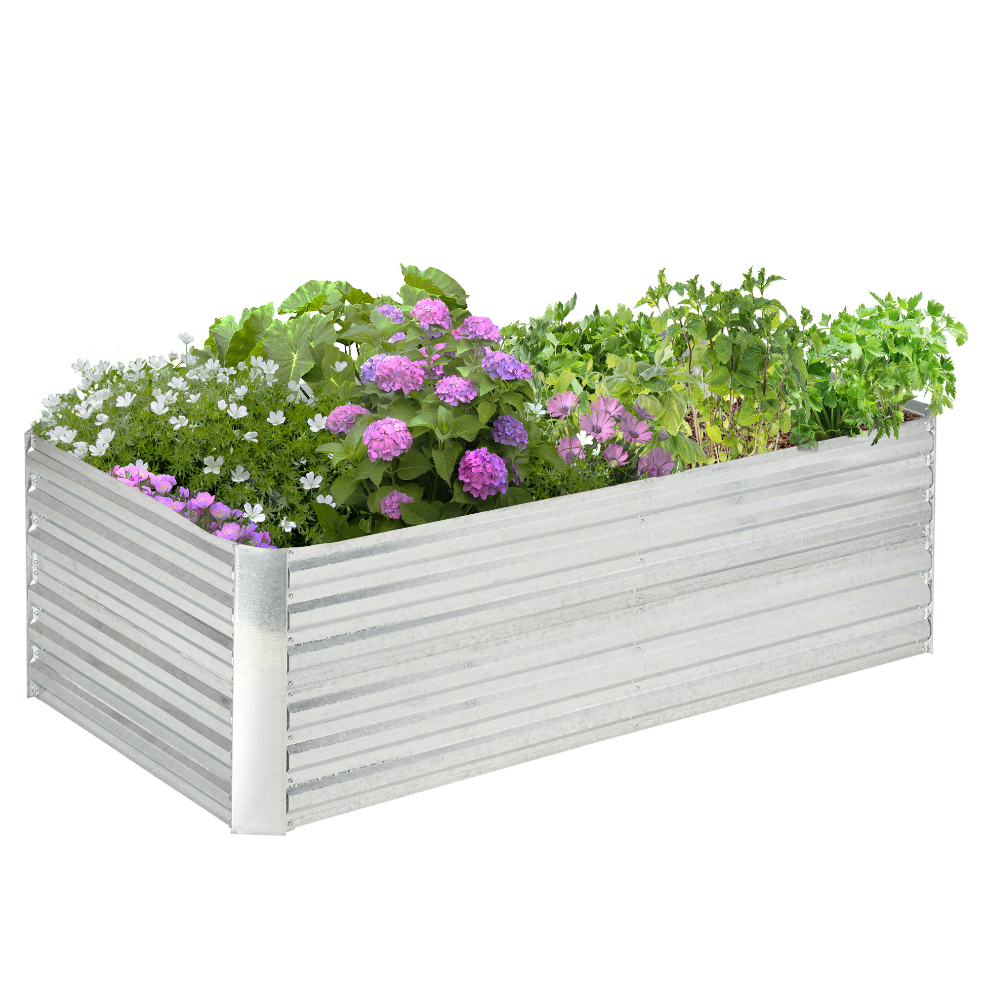 Hokku Designs Large metal planting boxes for vegetables, flowers and ...