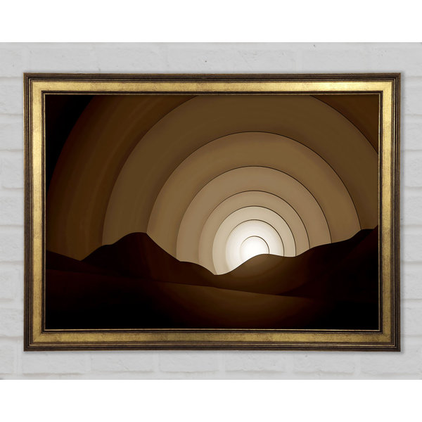 Ebern Designs Chocolate Rainbow Horizon - Single Picture Frame Print on ...