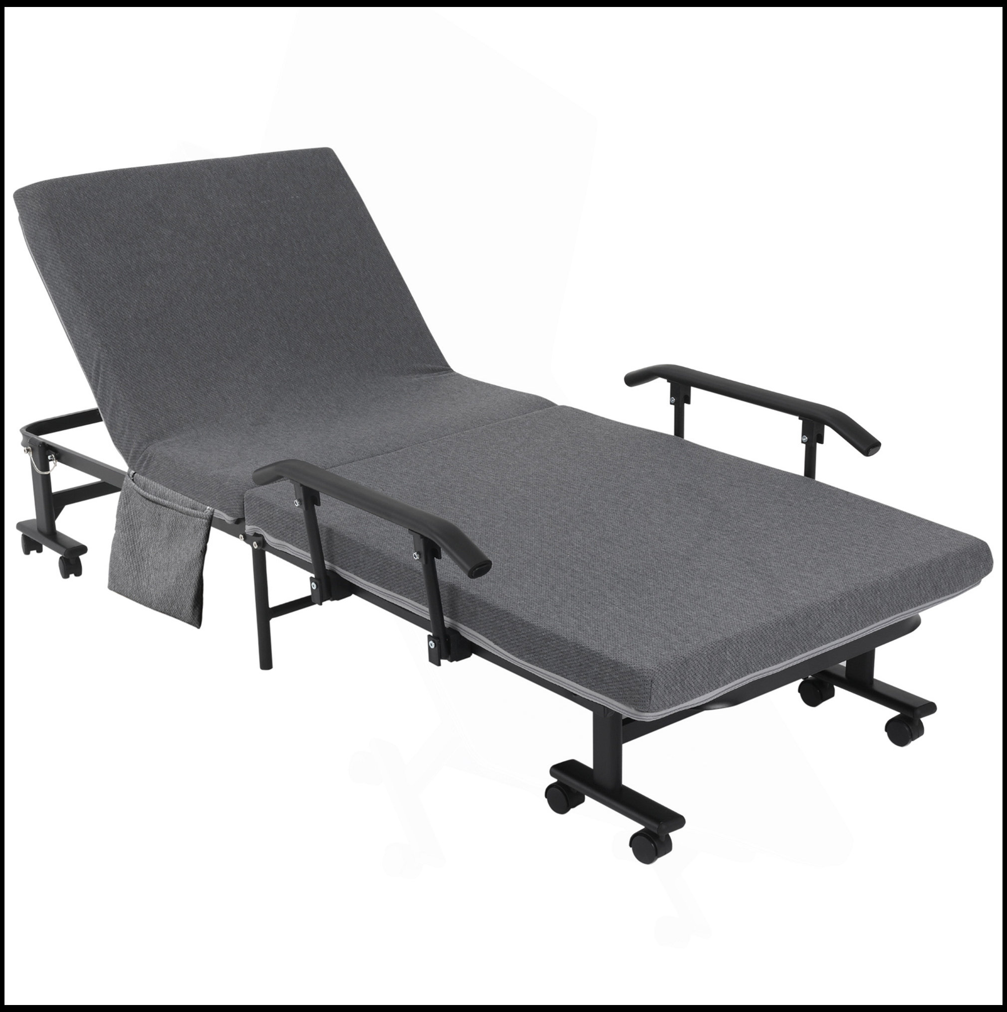 Ophelia & Co. Rollaway Bed, Folding Bed With 3.25" Mattress, Portable ...