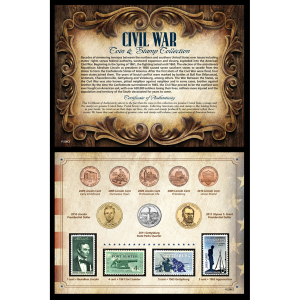 American Coin Treasures Civil War Coin and Stamp Memorabilia | Wayfair