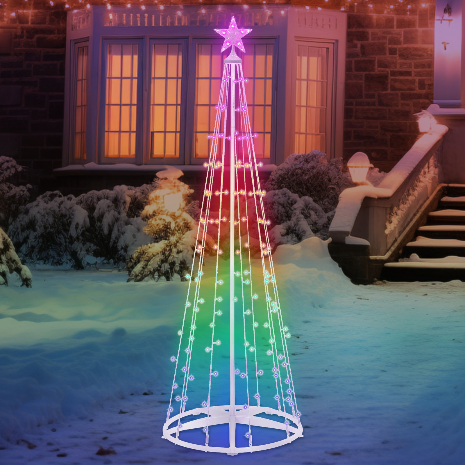 The Holiday Aisle® Large 6ft Christmas Tree-led Lighted Christmas Tree ...