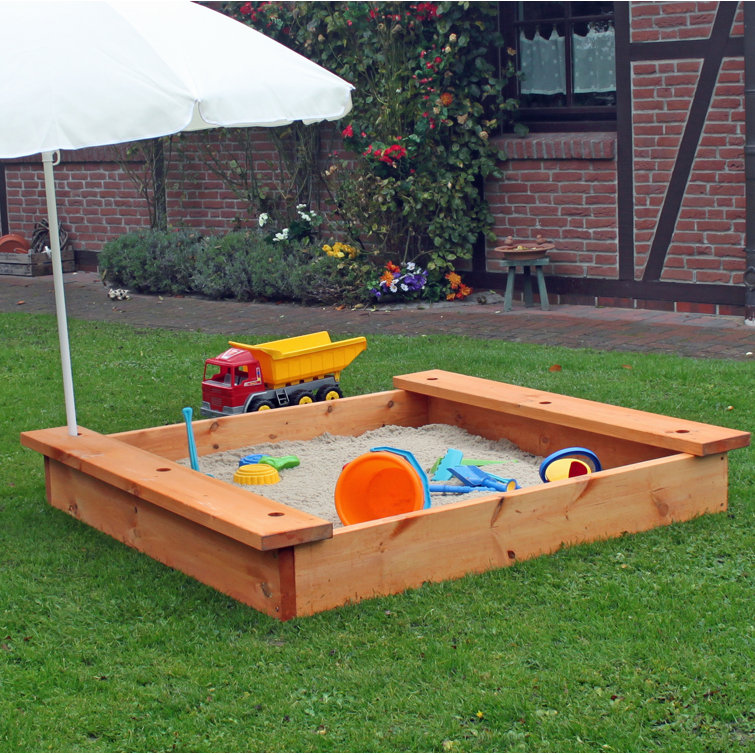 Freeport Park Solid 145cm Square Sandbox | Wayfair.co.uk