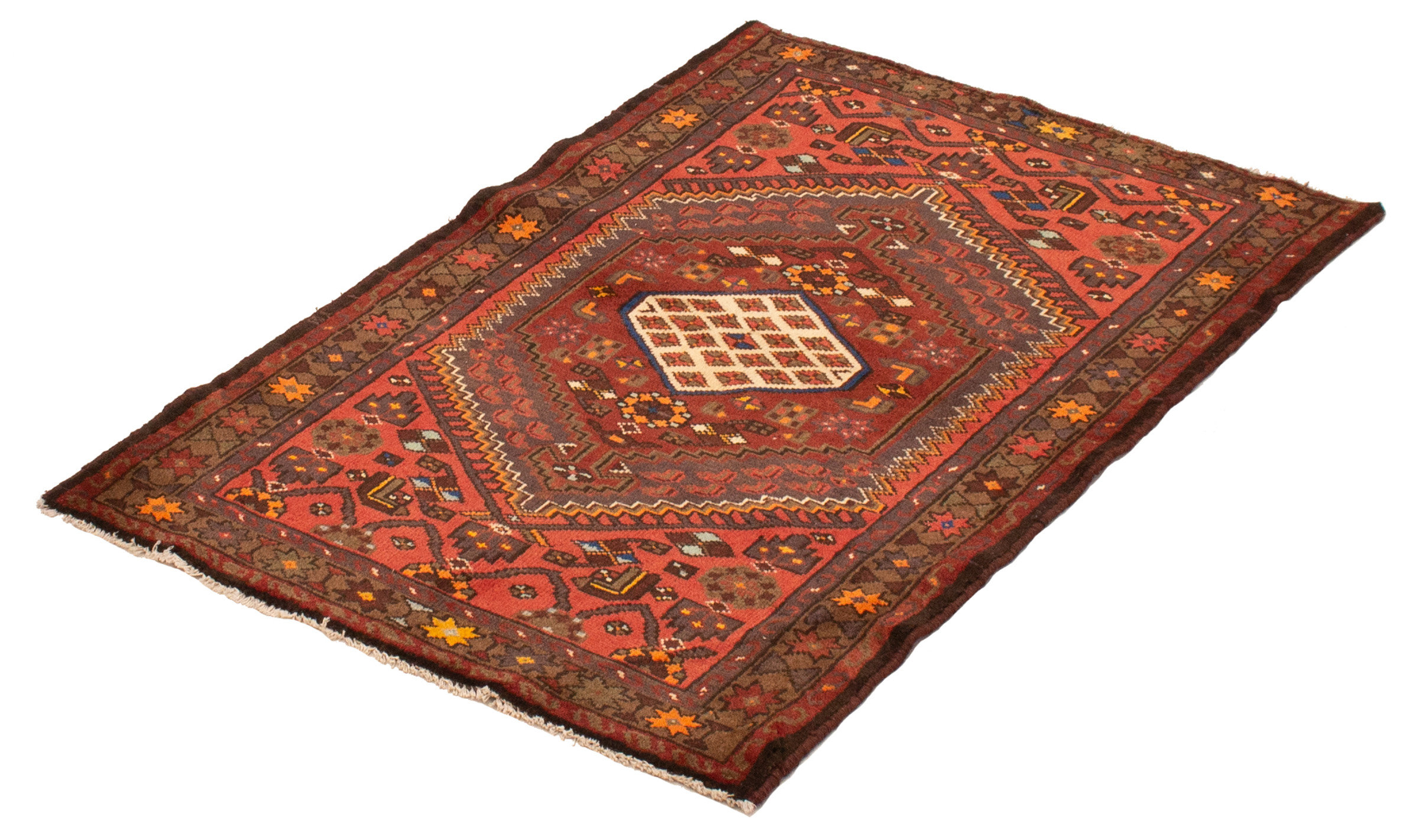 Isabelline Nour Vintage Dark Copper Rug 3'4" X 4'11" | Wayfair