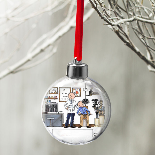 Printed Perfection Personalized Optometrist - Male Christmas Bulb ...