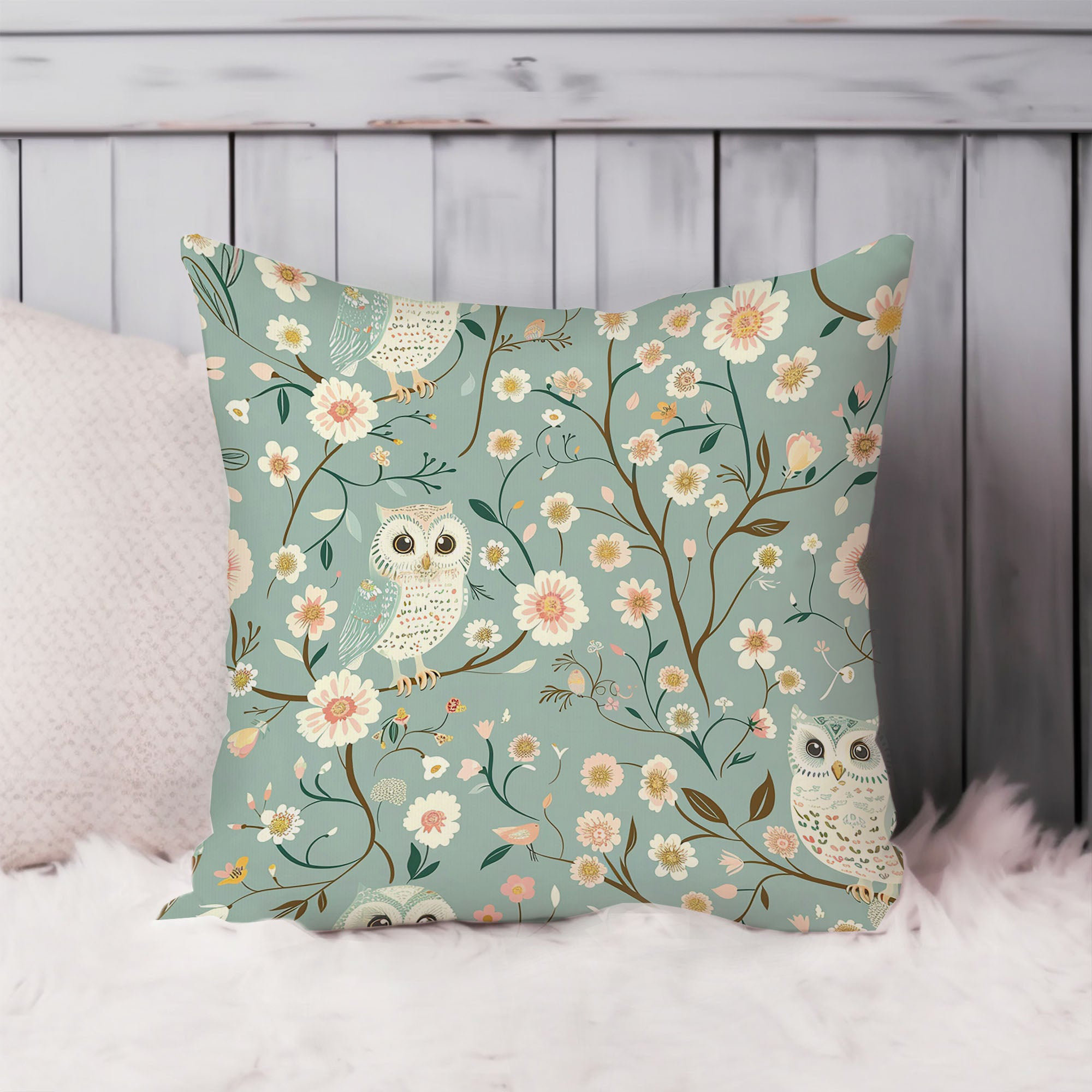 Ethan Taylor Animals Owl Pattern IV Birds Owls Pillow Cover | Wayfair