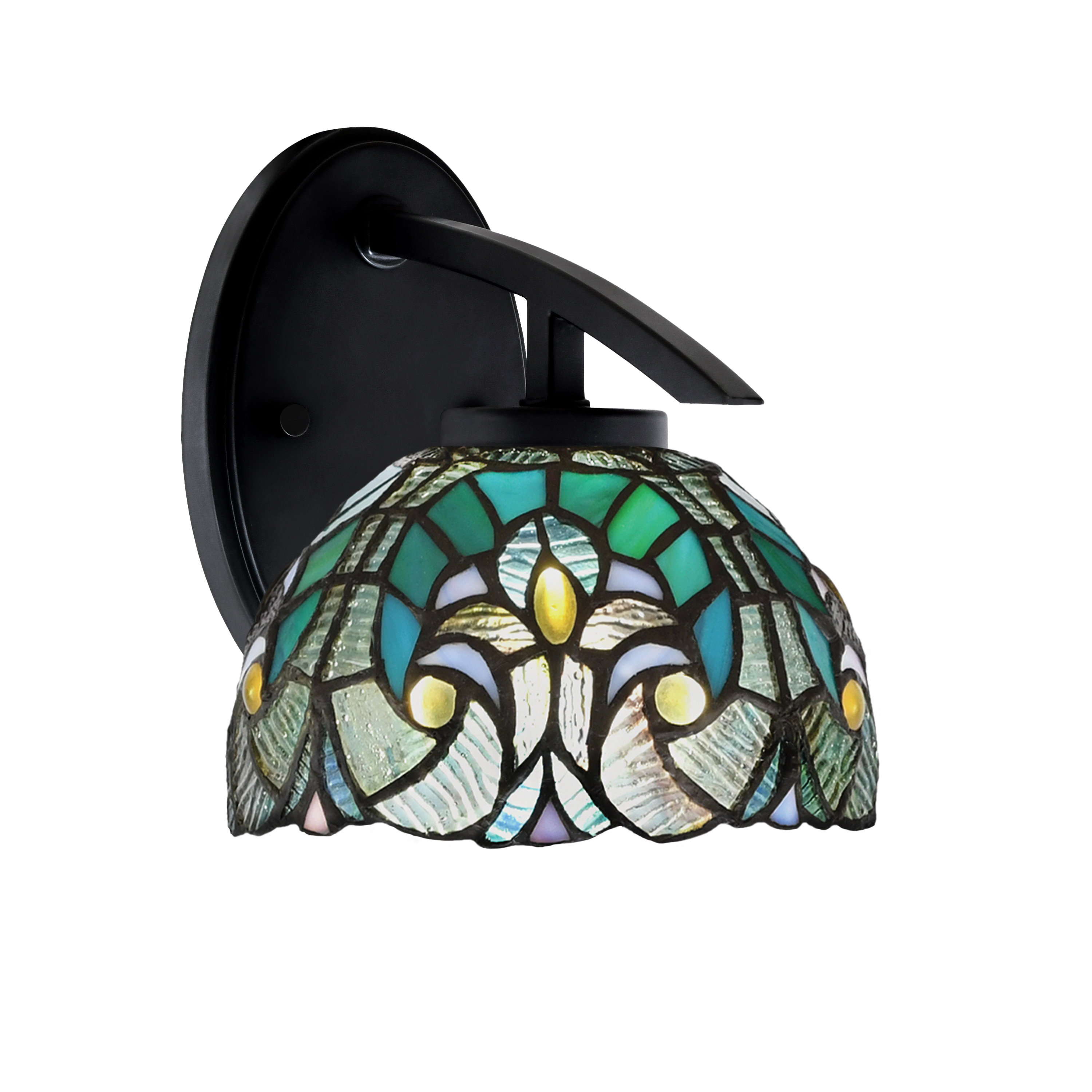 Toltec Lighting Kurve Downlight Wall Sconce Shown In Graphite Finish ...