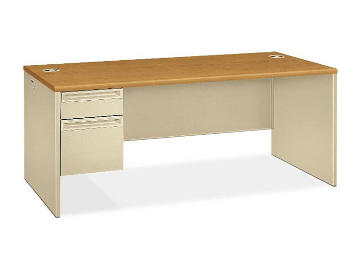 HON 38000 Series Left Single Computer Desk with Lock | Wayfair