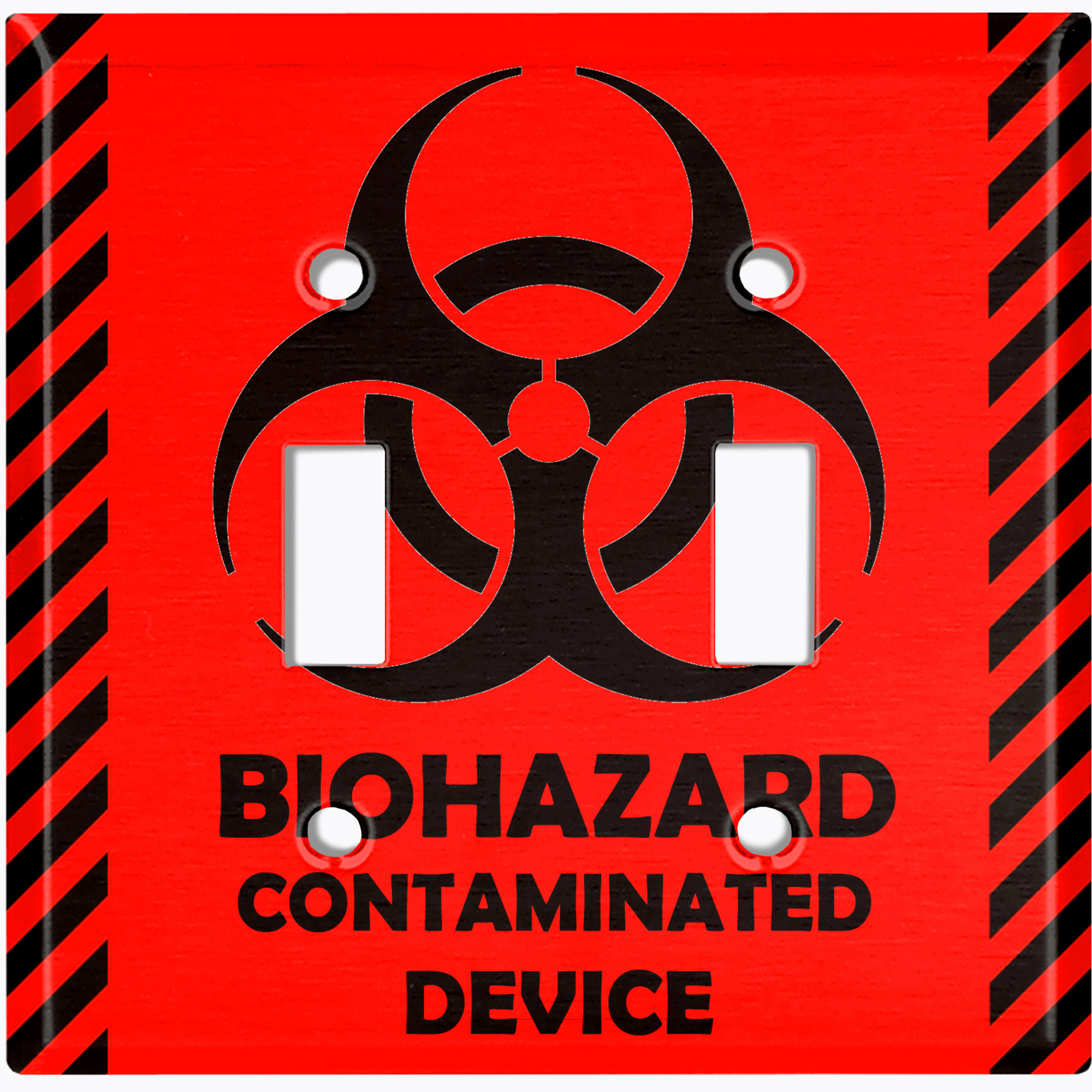WorldAcc Red Bio Hazard Sign Contaminated Device 2-Gang Toggle Light ...