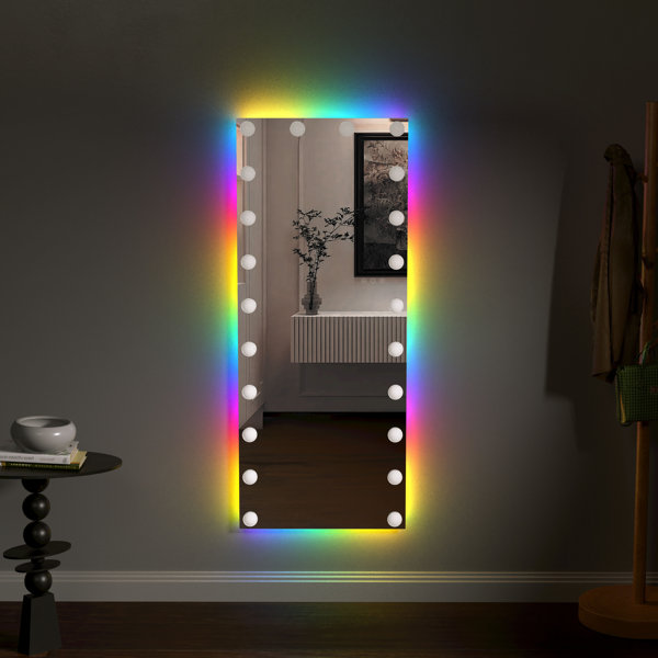 Brayden Studio Rectangle LED Full Length Metal Mirror | Wayfair.co.uk