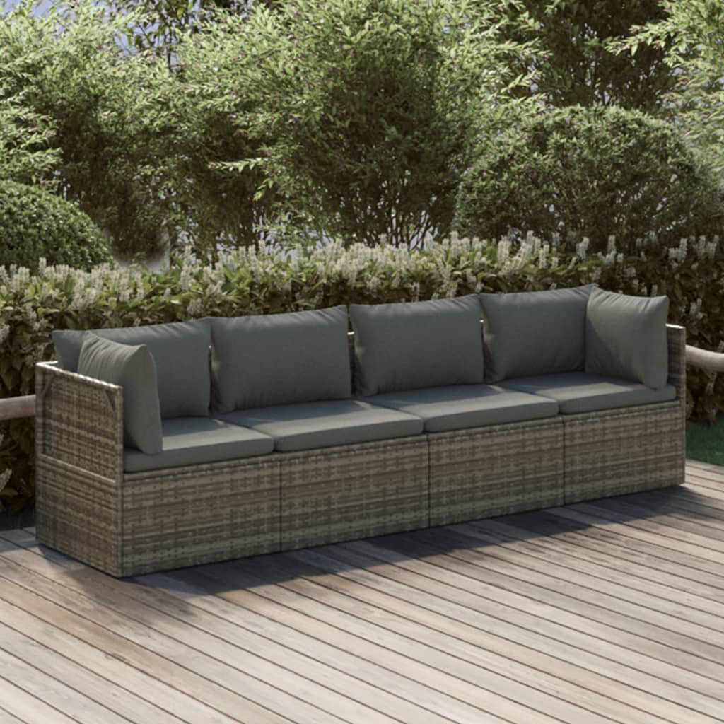 Ebern Designs Chenaya Rattan Wicker 4 - Person Seating Group with ...