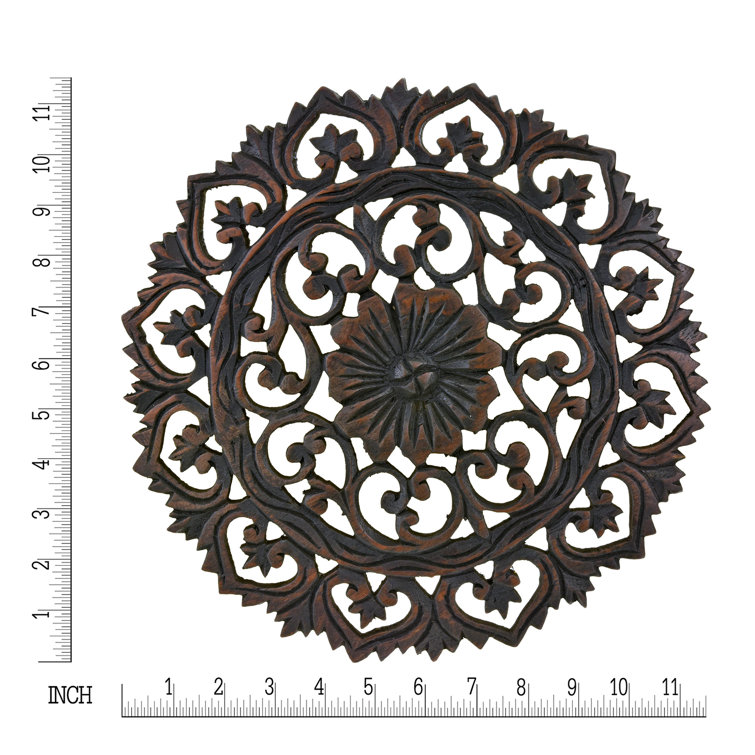 Canora Grey Handmade Traditional Plants & Flowers Wall Decor on Solid ...