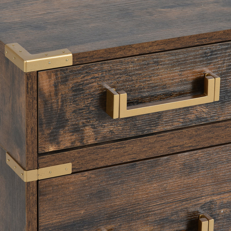 Latitude Run® Rectangle Executive Desk With Drawers | Wayfair