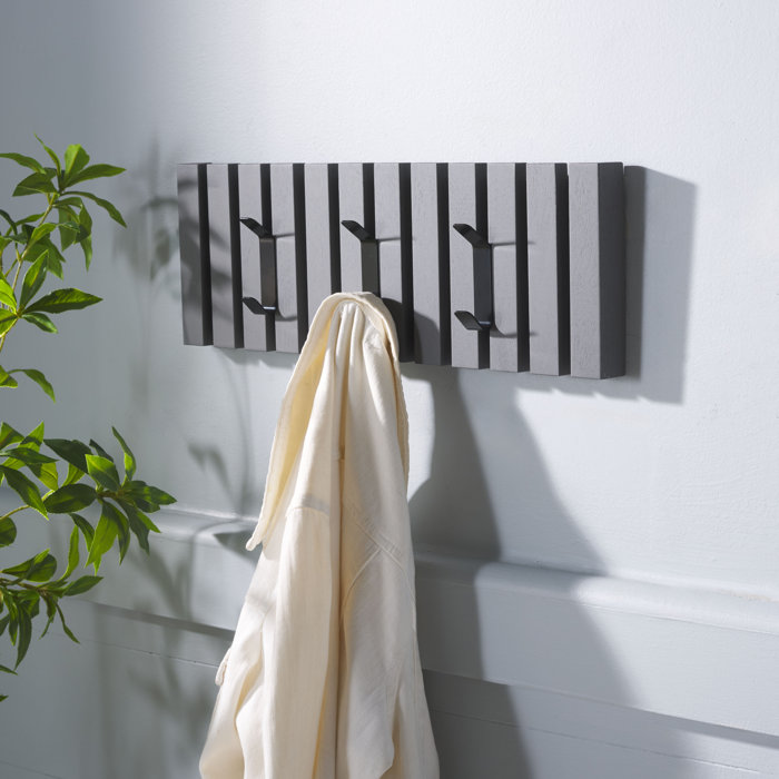 Lark Manor Fotina 3 Hook Wall Mounted Coat Rack | Wayfair