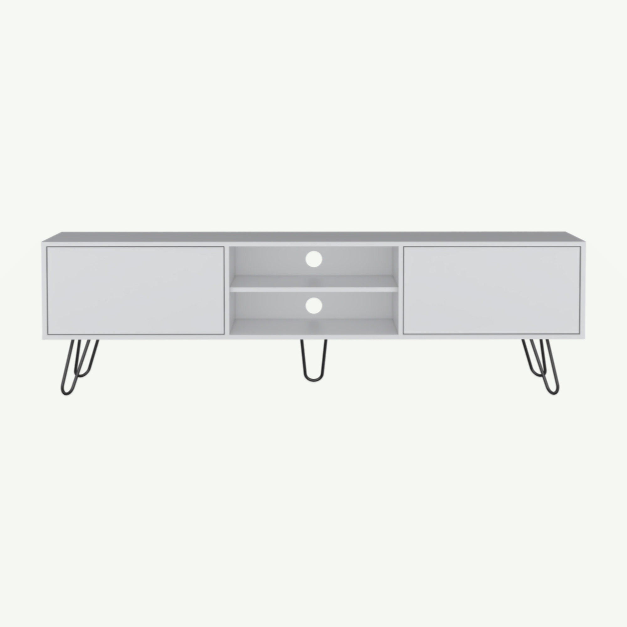 George Oliver TV Stand, Entertainment Unit With Hinged Drawers And ...