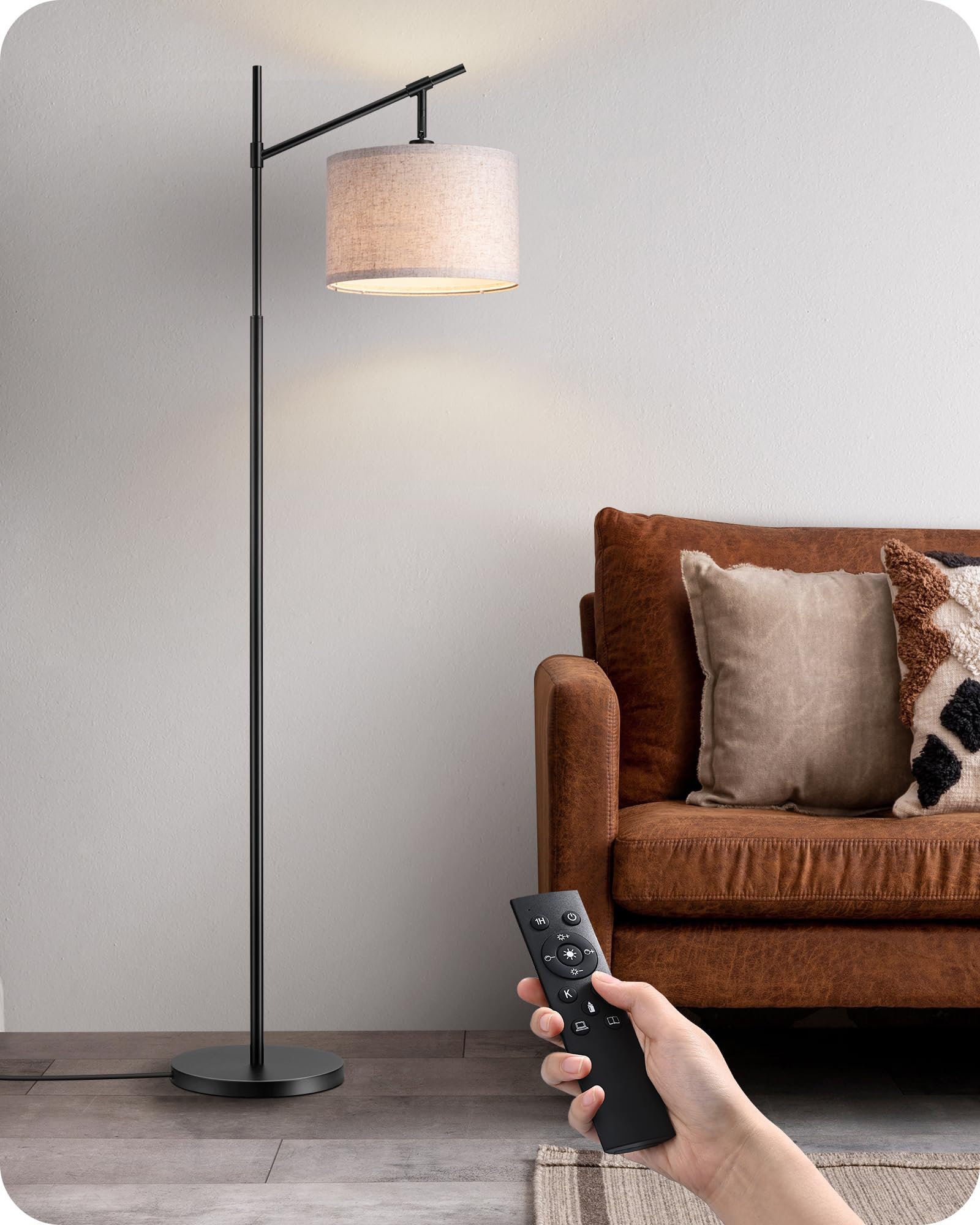 Mercer41 Modern Dimmable Floor Lamp with Remote Control | Wayfair