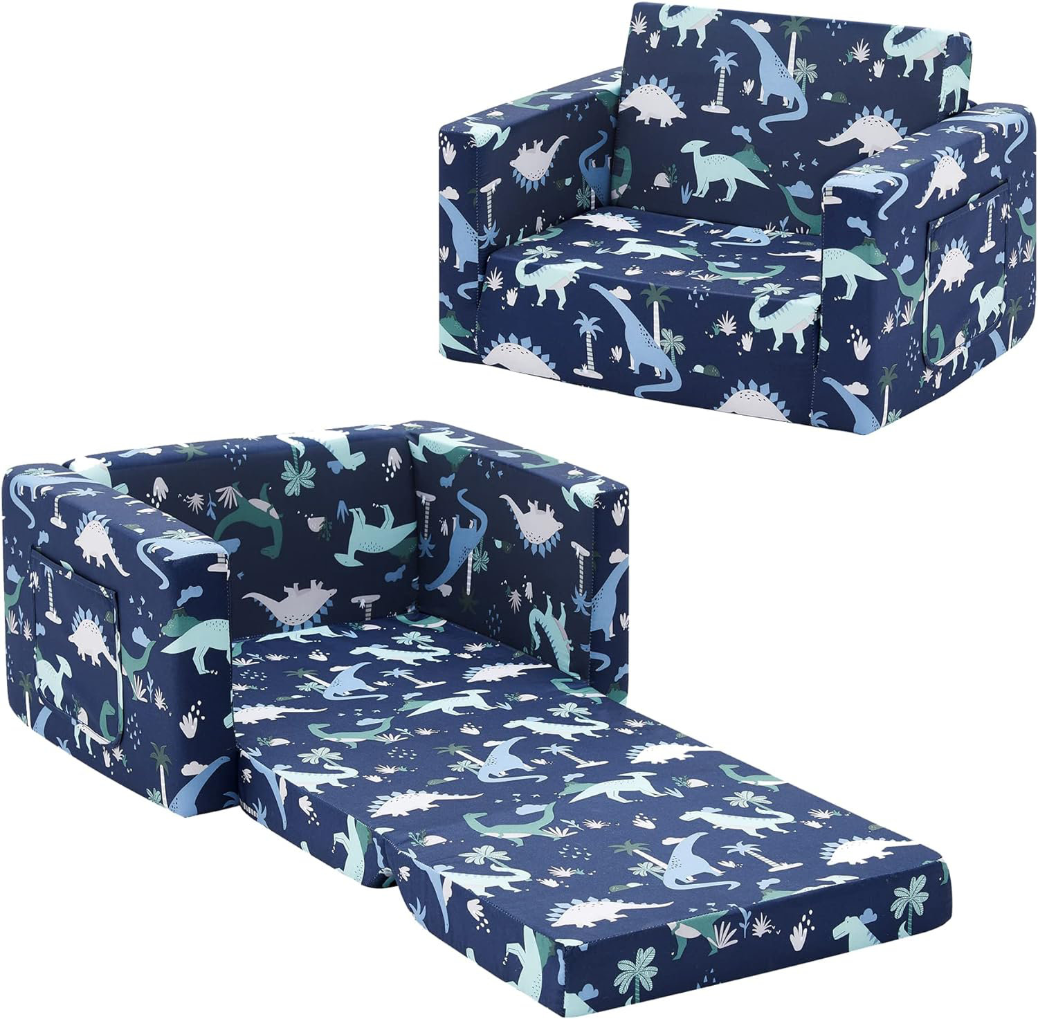 Zoomie Kids Children Sofa Chair for Reading, Kids FILP-Out Polyurethane ...
