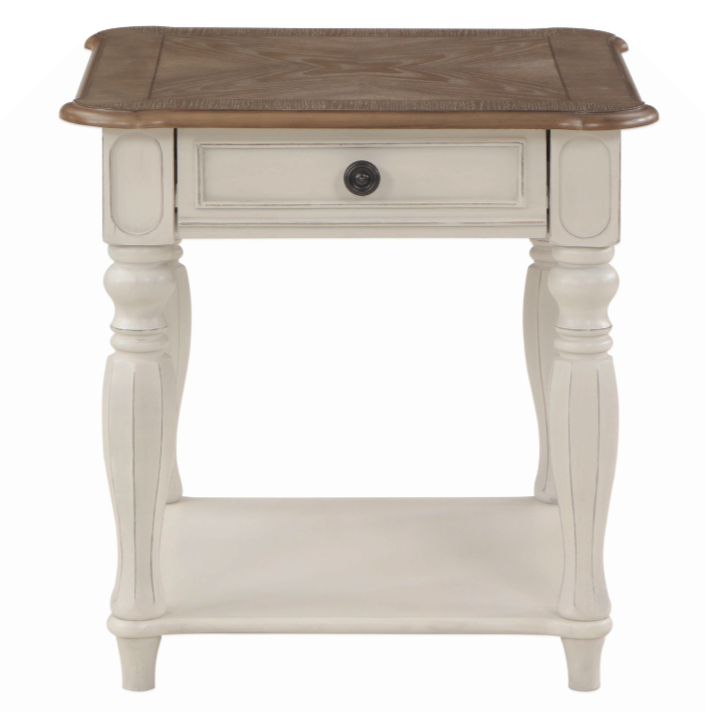 One Allium Way® 1-Drawer End Table with Shelf Wooden End Table Accent ...
