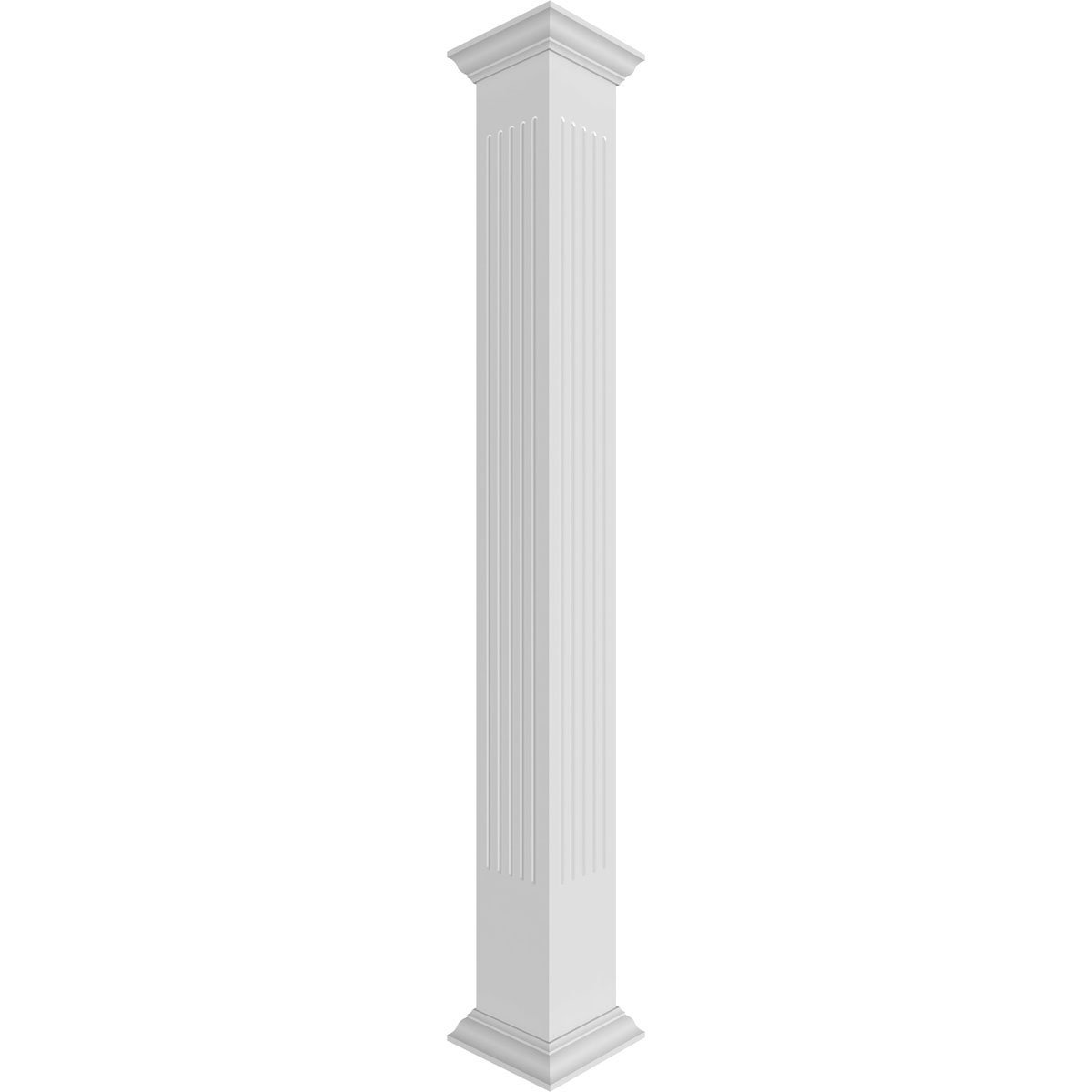 Ekena Millwork Craftsman Classic Square Non-Tapered, Fluted PVC Column ...