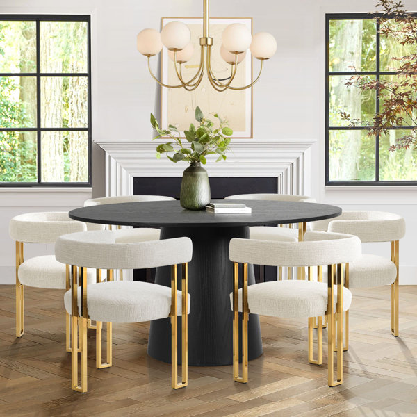 Mercer41 Bingham 6 - Person Dining Table Sets With 52'' Round Table & 6 ...