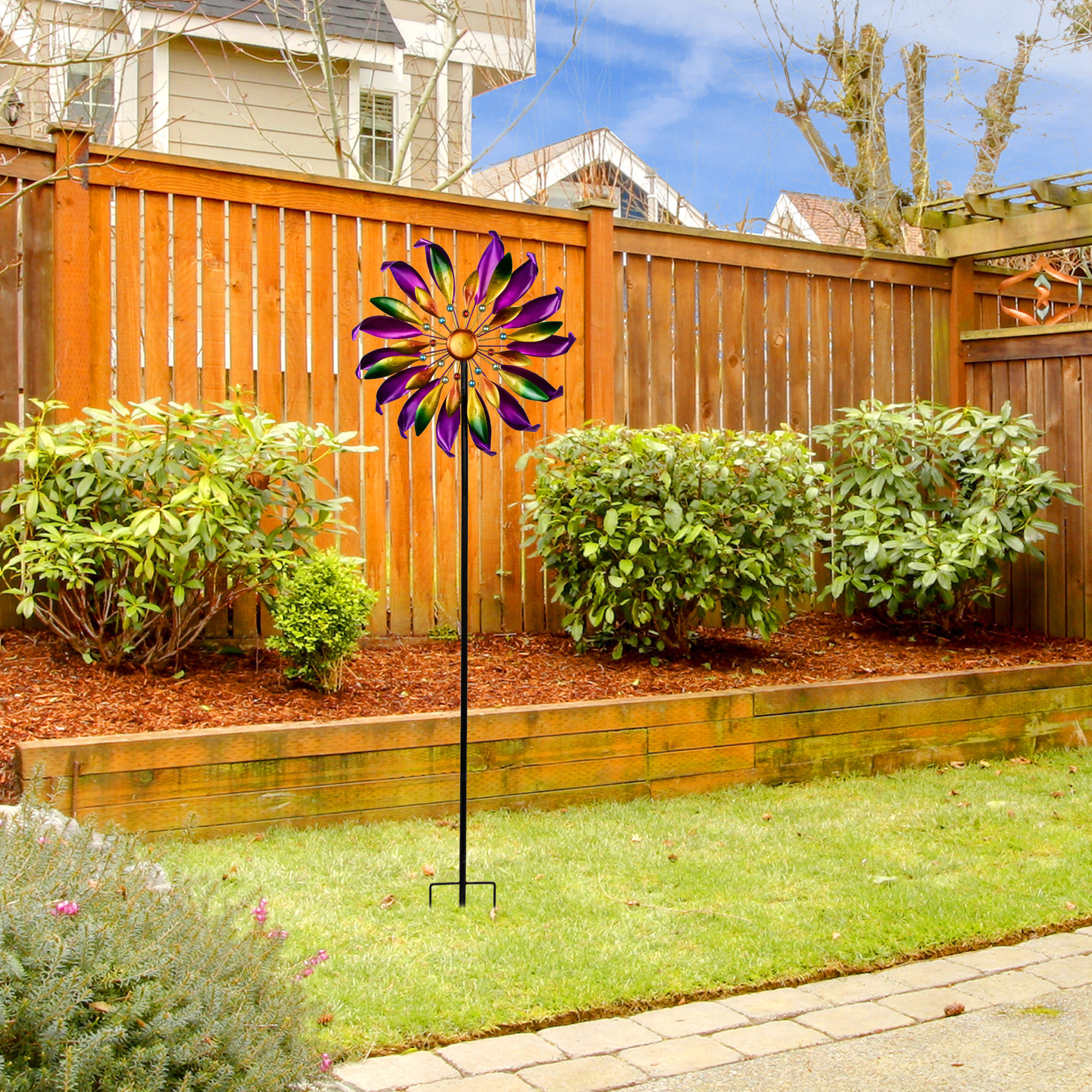 Northlight Seasonal Mardi Gras Flower Garden Stake | Wayfair