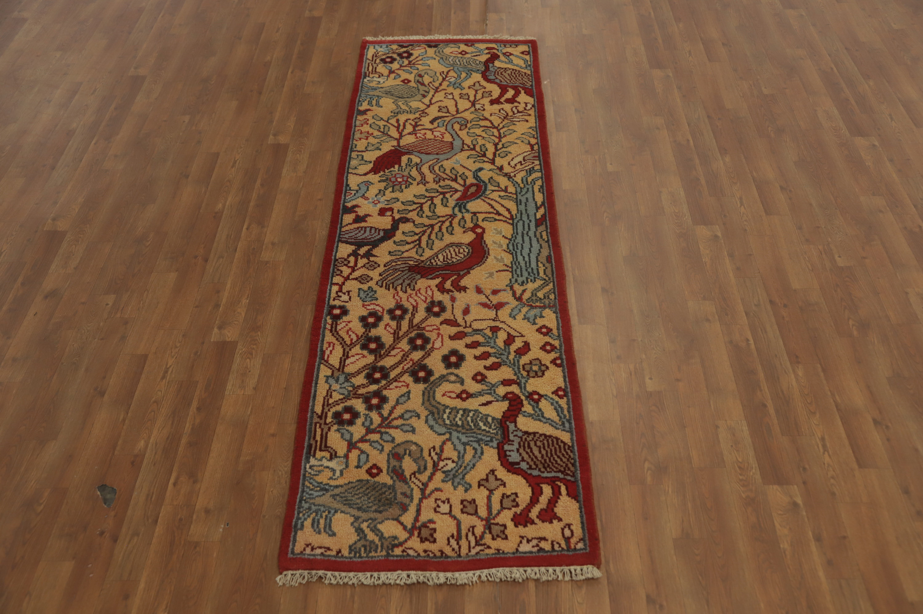 Bungalow Rose Animals Pictorial Ziegler Indian Runner Rug 3x8 | Wayfair