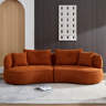 Hokku Designs Orange modular sofa, durable fabric, solid wood frame ...
