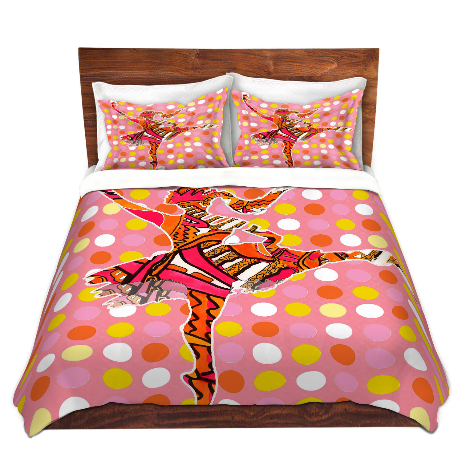 DiaNoche Designs Ballerina Polka Dot Duvet Cover Set | Wayfair