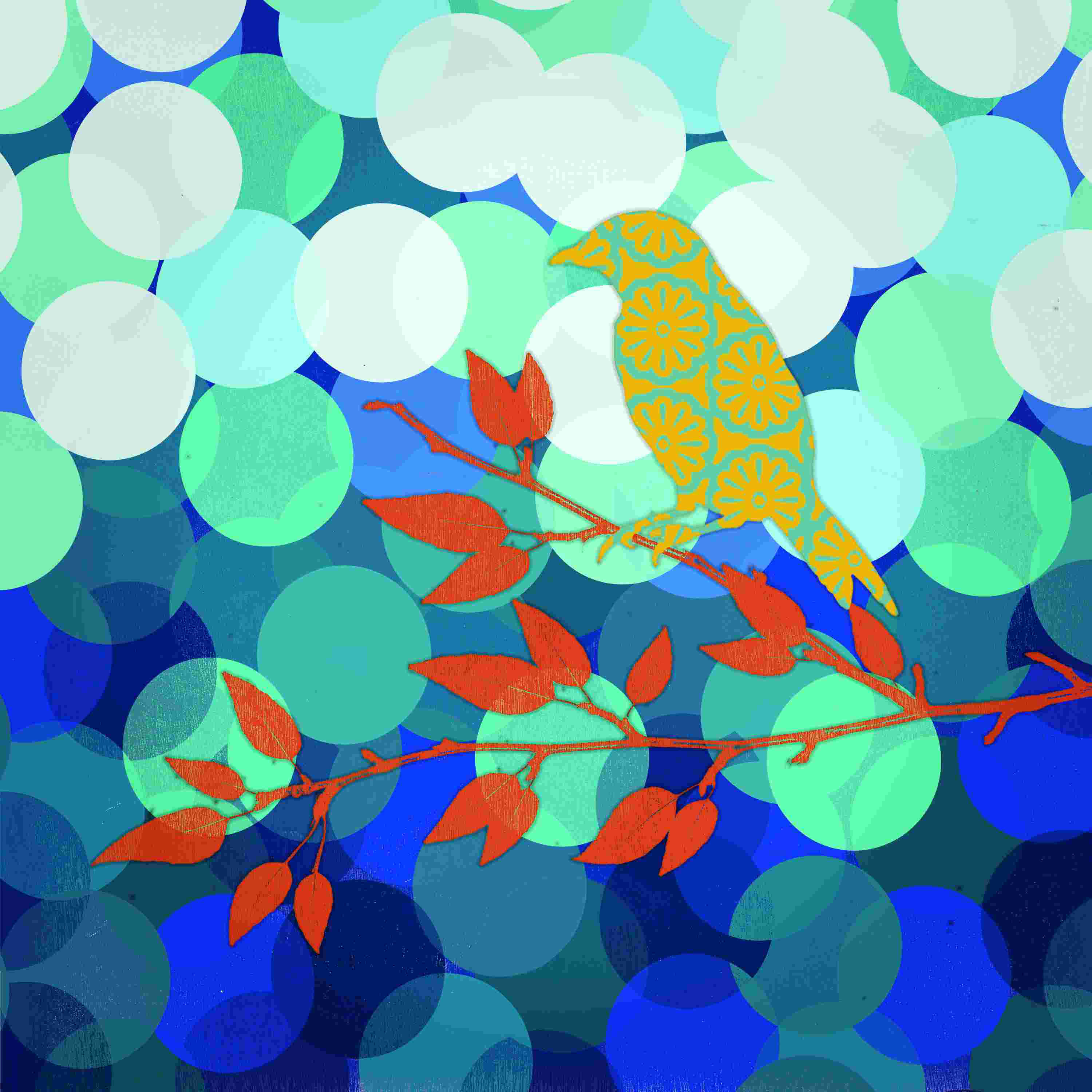 Winston Porter Pattern Bird With Circles | Wayfair