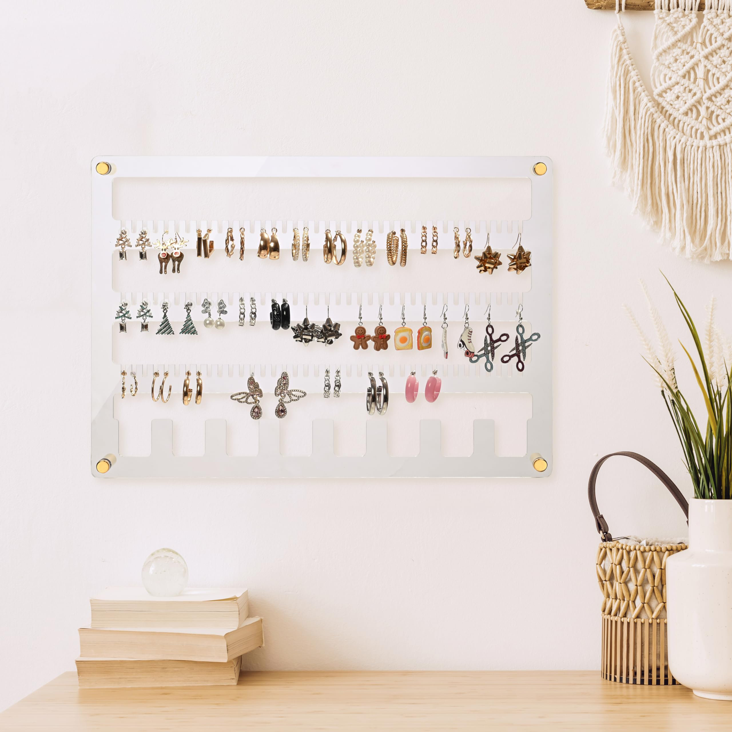 Rebrilliant Earring Holder Organizer Wall, Hanging Jewelry Organizer ...