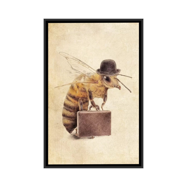 Wrought Studio Worker Bee Graphic Art on Wrapped Canvas & Reviews | Wayfair