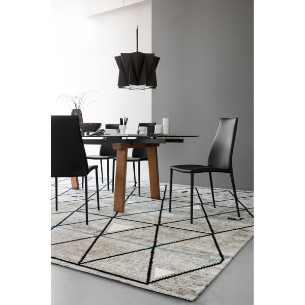 Calligaris Levante Glass Extendable Table with Wooden Legs & Reviews ...